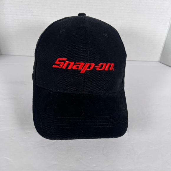 Snap On | Accessories | Snap On Black Baseball Cap Red Logo Adjustable ...